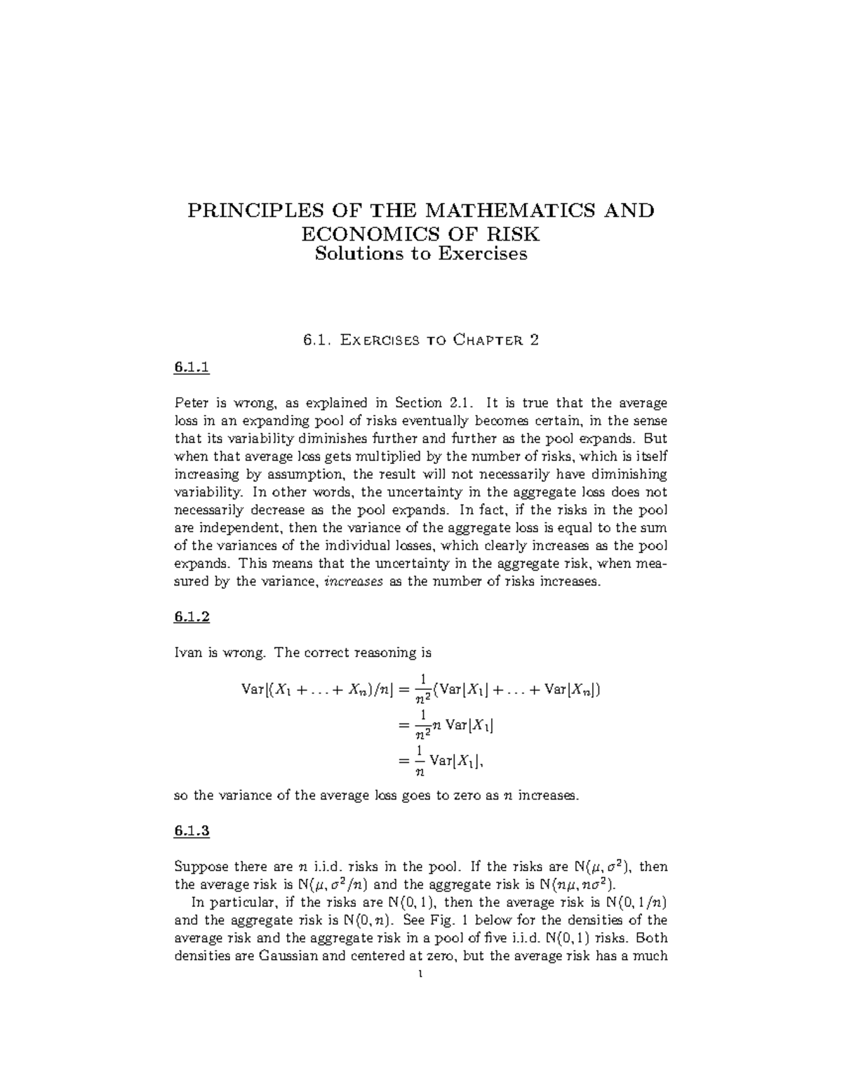 Solutions 1 - solution 1 - PRINCIPLES OF THE MATHEMATICS AND ECONOMICS ...