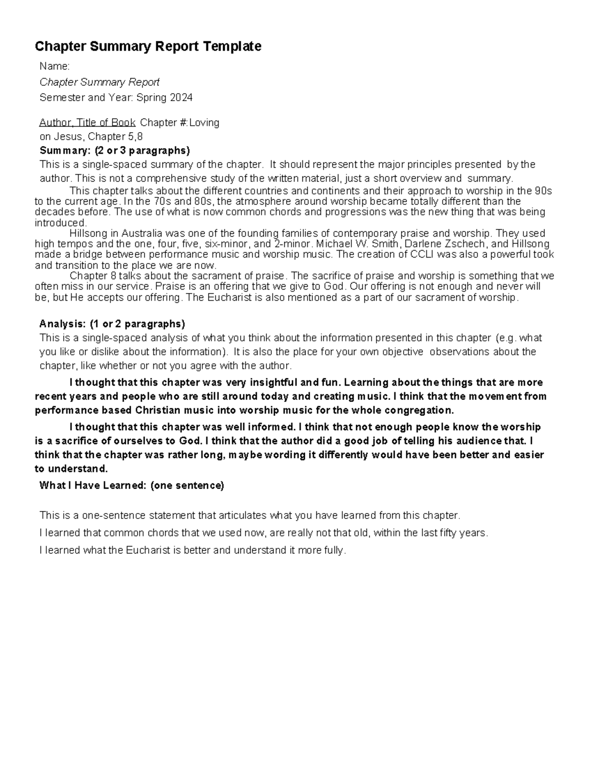 LJ5,8 - Lovin on Jesus Chapter Summary. - Chapter Summary Report ...