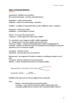 Cheat sheet - Correlation: Correlation measures co-variation Pearson’s ...