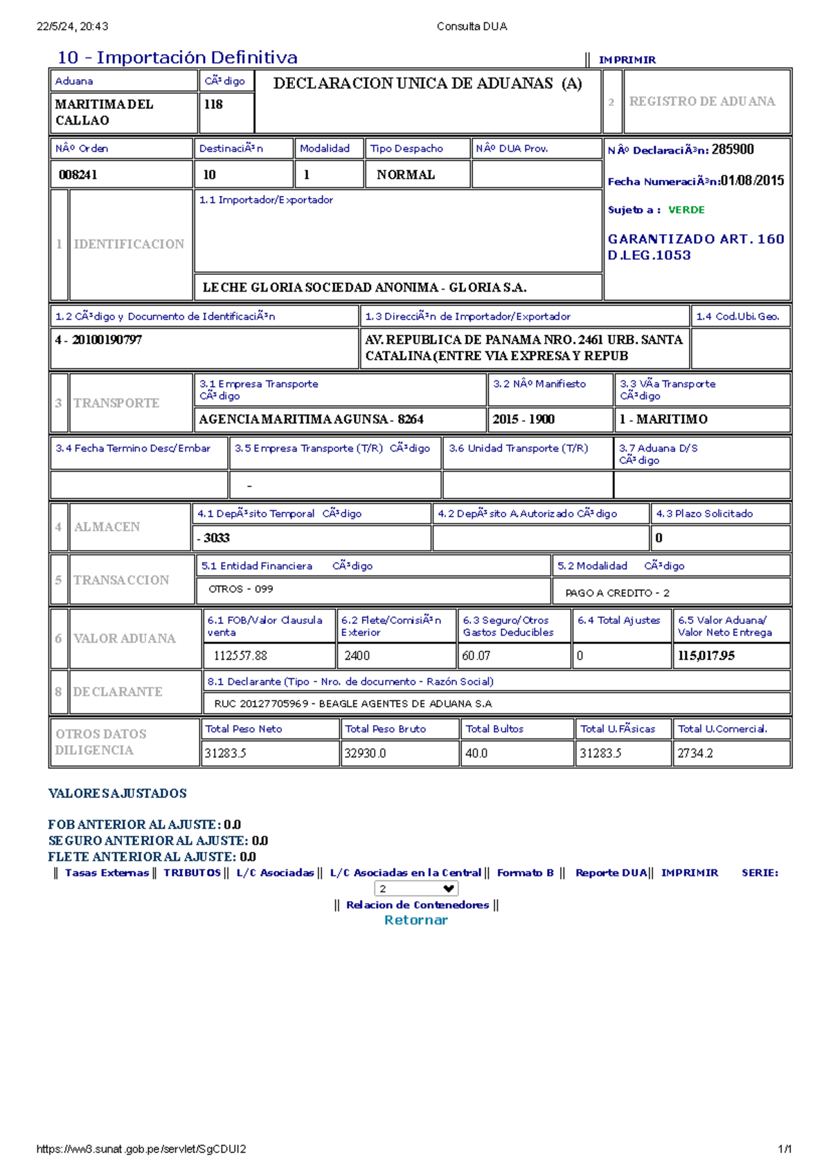 ejemplo de documento DUA - 22/5/24, 20:43 Consulta DUA ww3.sunat.gob ...