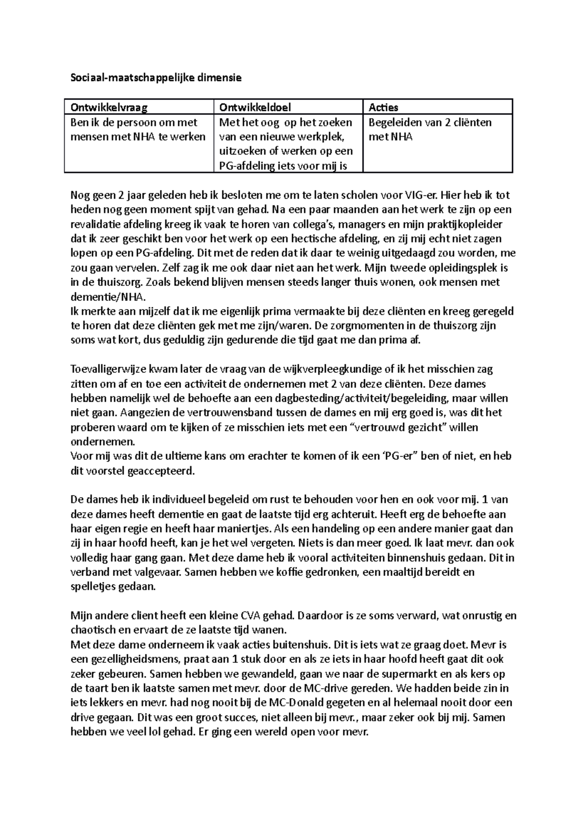 Verslag sociaal maatschappelijk - Sociaal-maatschappelijke dimensie ...