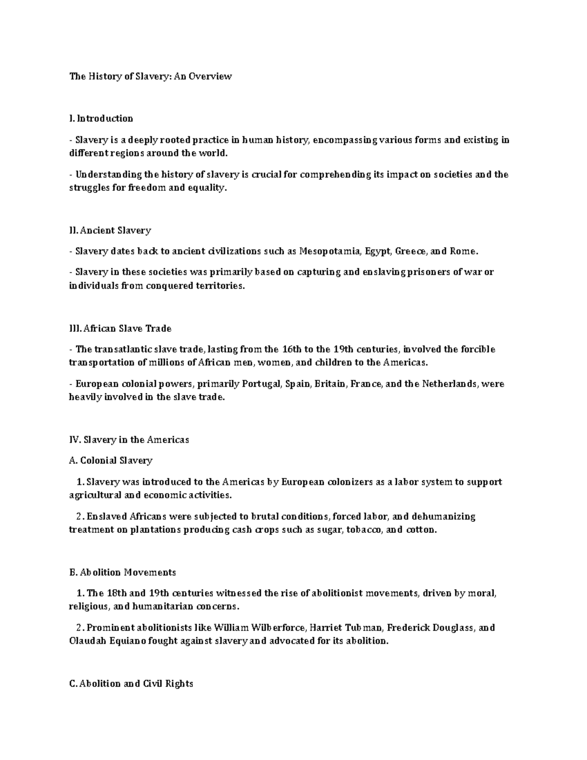 History of slavery - Introduction Slavery is a deeply rooted practice ...