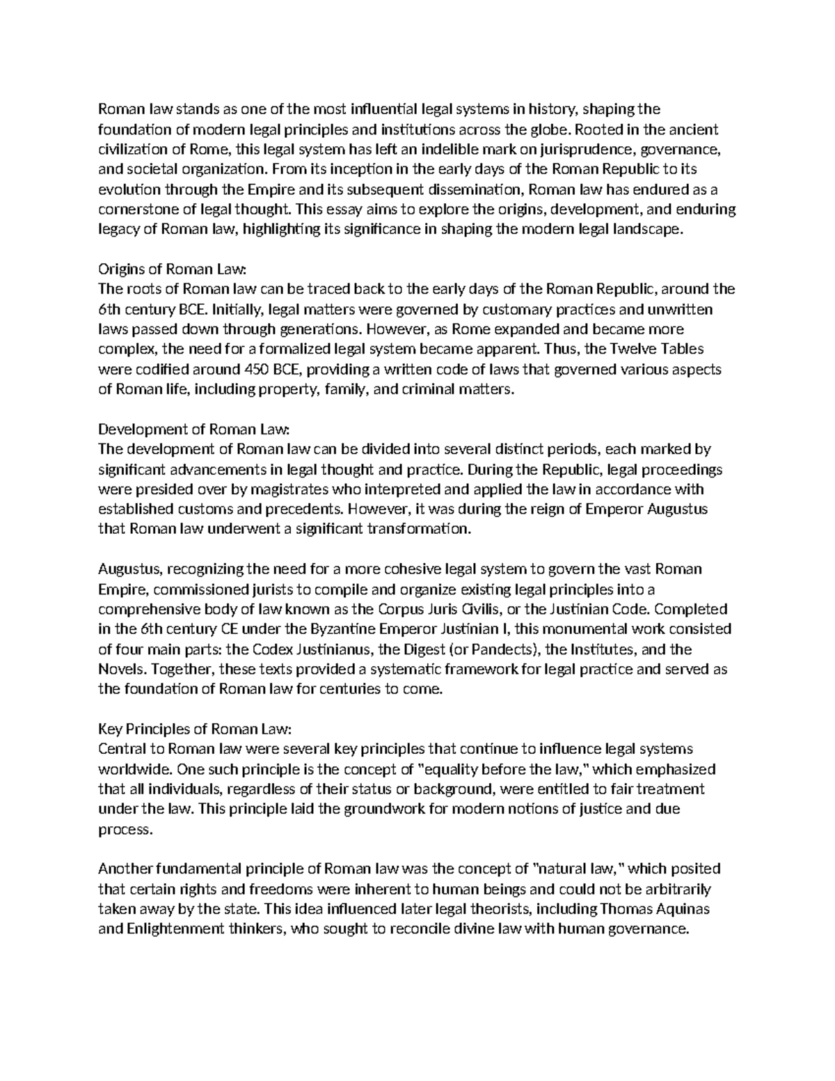 Roman law - Rooted in the ancient civilization of Rome, this legal ...