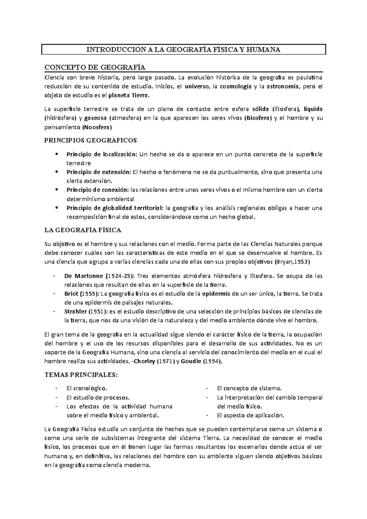 Tema 0 Geo - Apuntes Tema 0 - INTRODUCCIÓN A LA GEOGRAFÍA FÍSICA Y ...