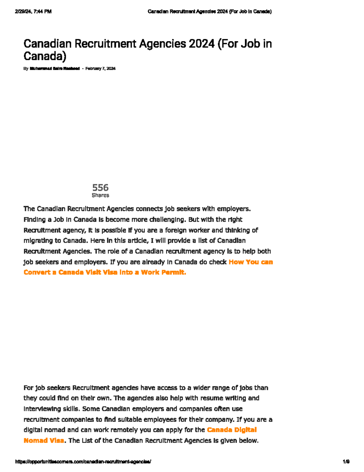 Opportunity corner canadian recruitment agencies - Information systems ...