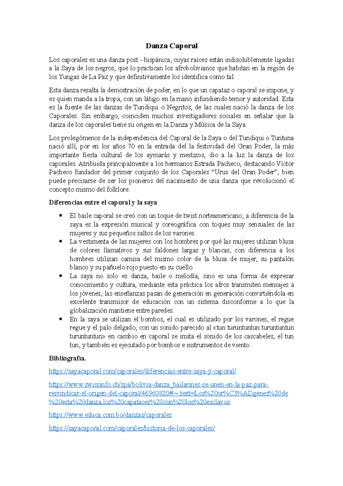 Danza Caporal Origen Danza Caporal Los Caporales Es Una Danza Post