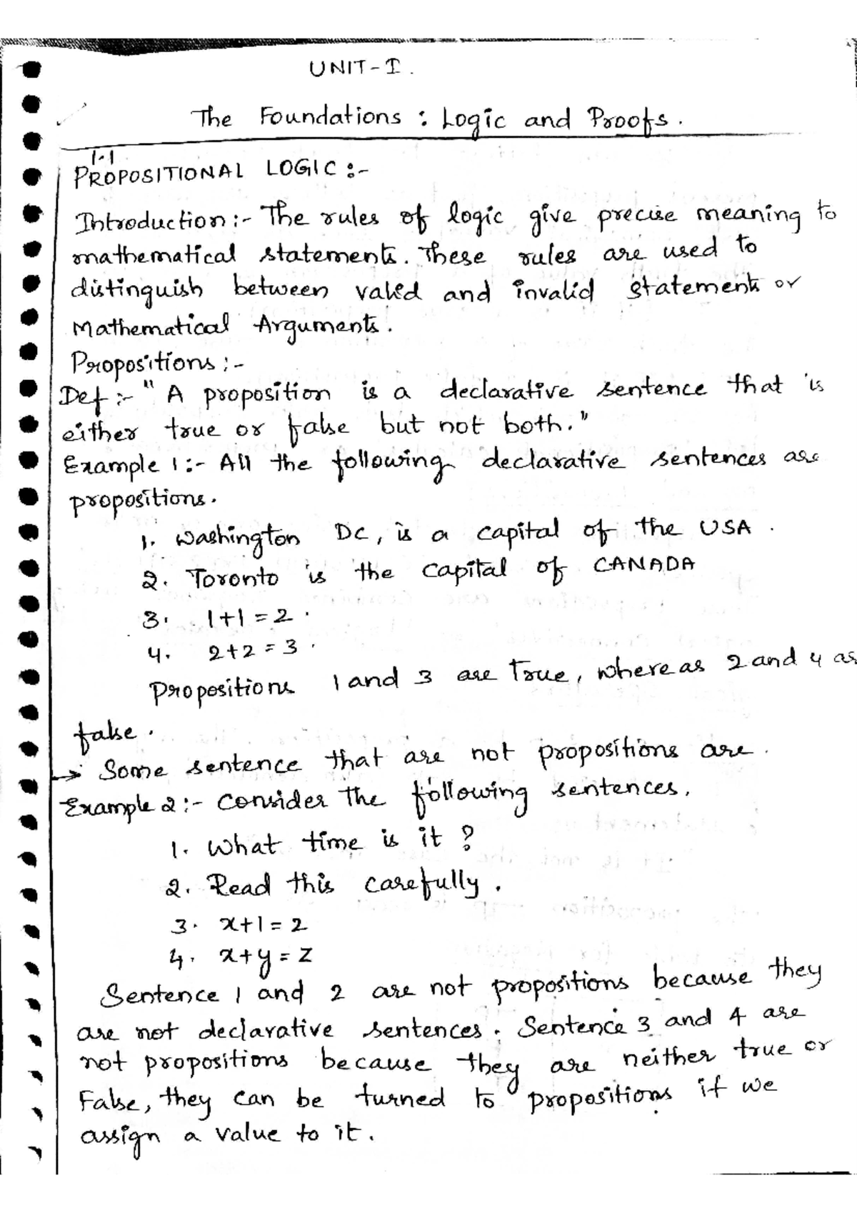 1.1 Proposition logic - Computer Science and Engineering - Studocu
