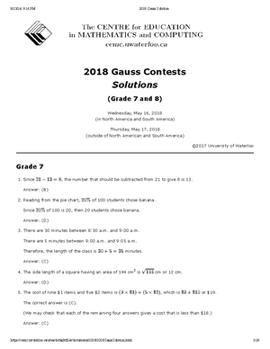 2023 Gauss Solution - math - 2023 Gauss Contests Solutions (Grade 7 and ...