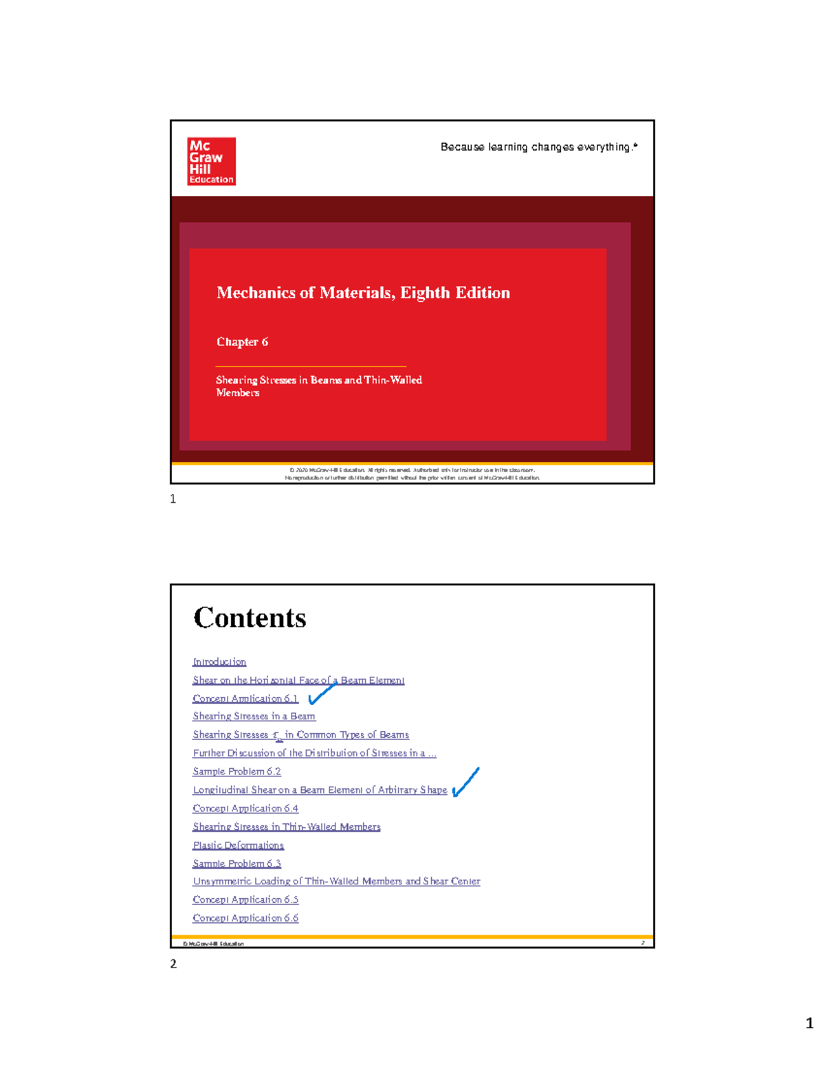 244 notes chapter 6 - Because learning changes everything.® Mechanics ...