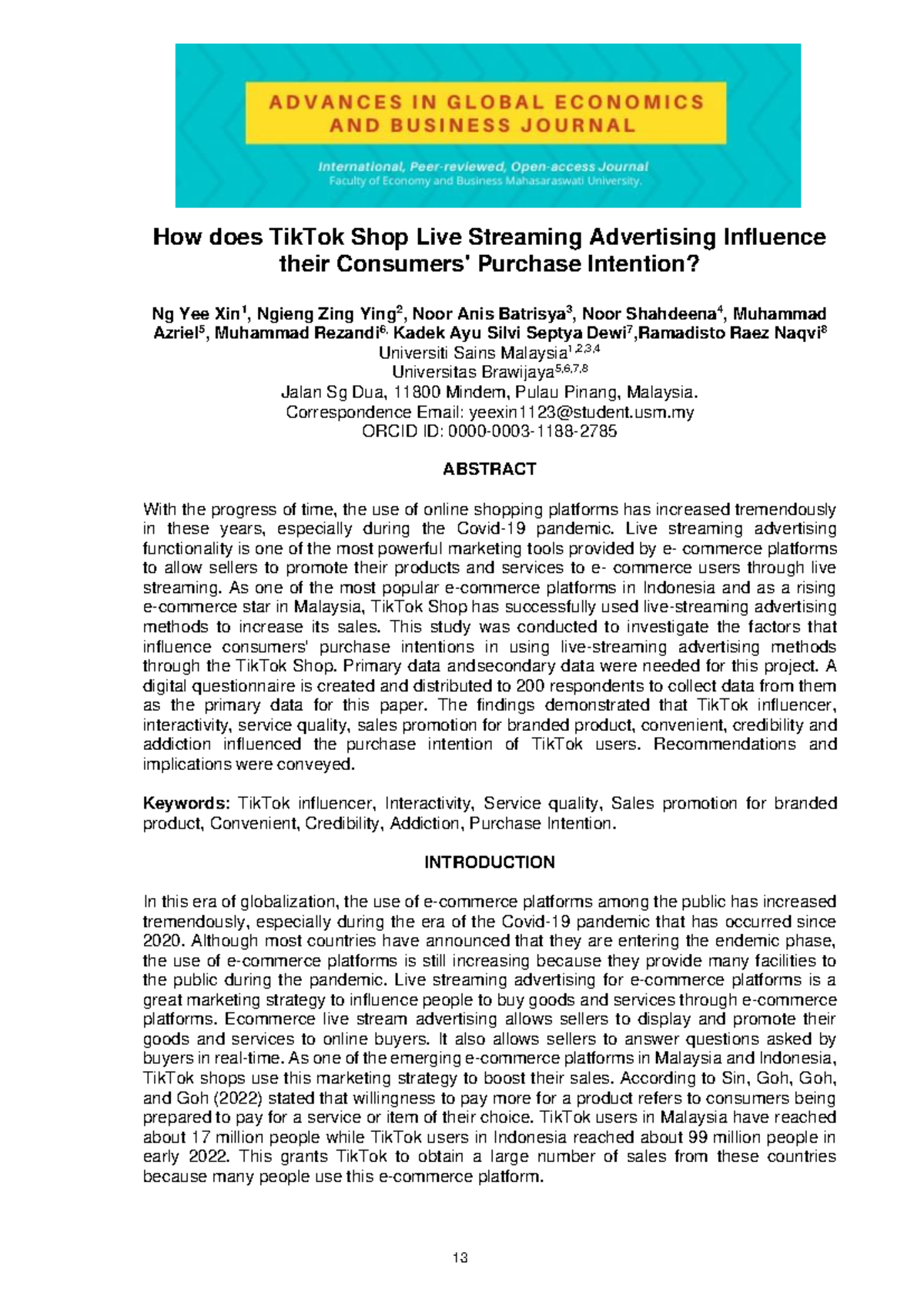 77-Article Text-395-1-10-20230620 - How does TikTok Shop Live Streaming Advertising Influence ...