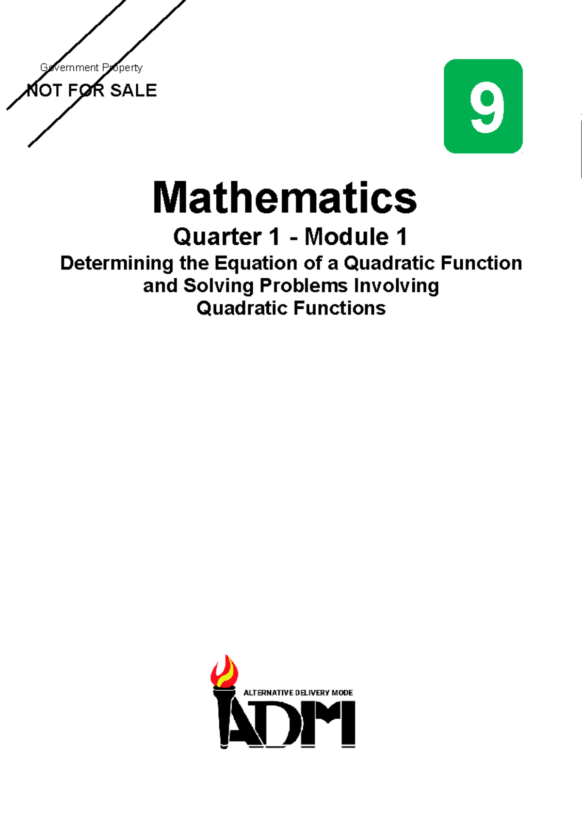 Module Student COPY - NOT Mathematics Quarter 1 - Module 1 Determining ...