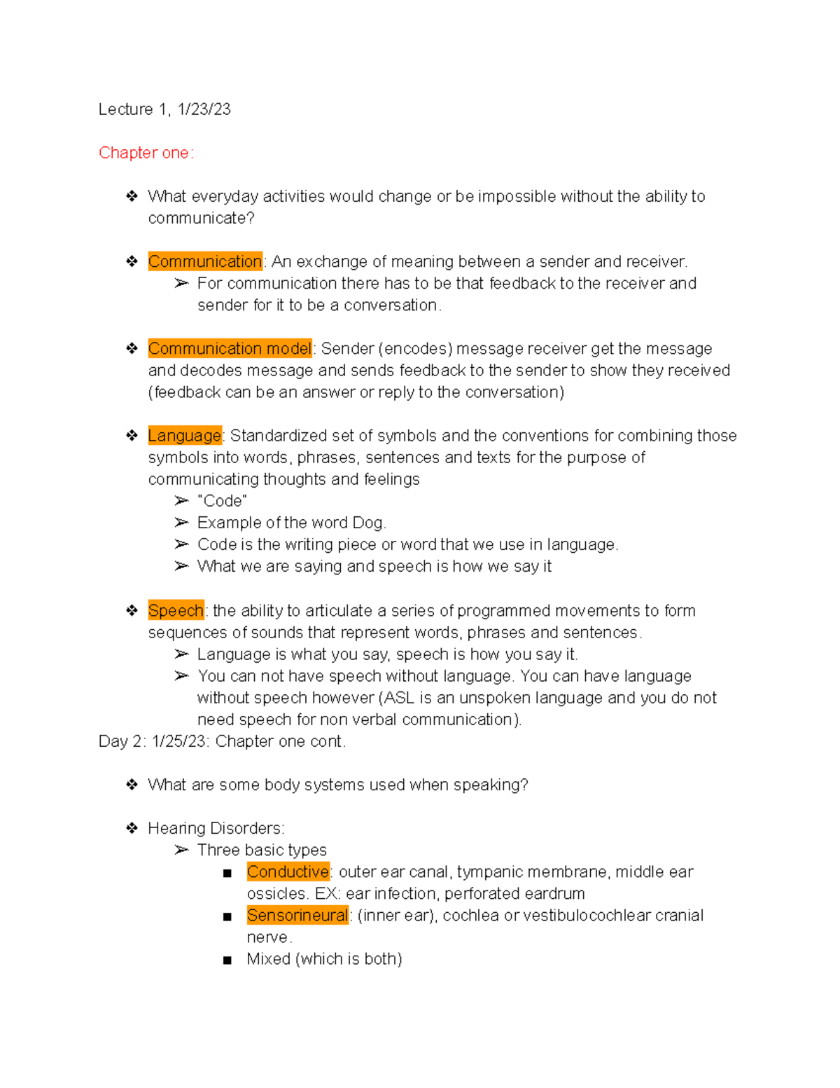 SPA 127 Notes first three chapters - Lecture 1, 1/23/ Chapter one: What ...
