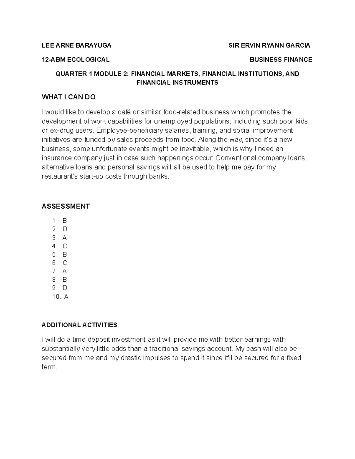 Business Finance Financial Markets, Financial Institutions, AND ...