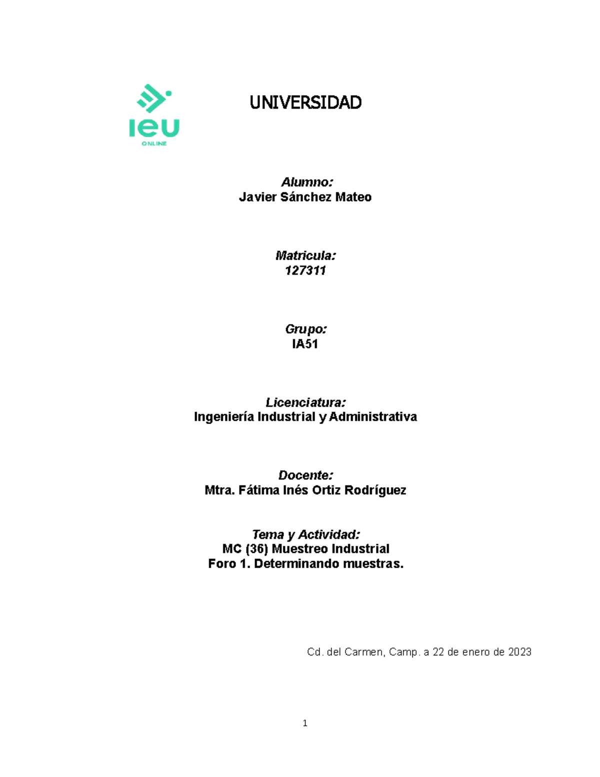 Actividad 2 JSM - Resumen de investigación - UNIVERSIDAD Alumno: Javier ...