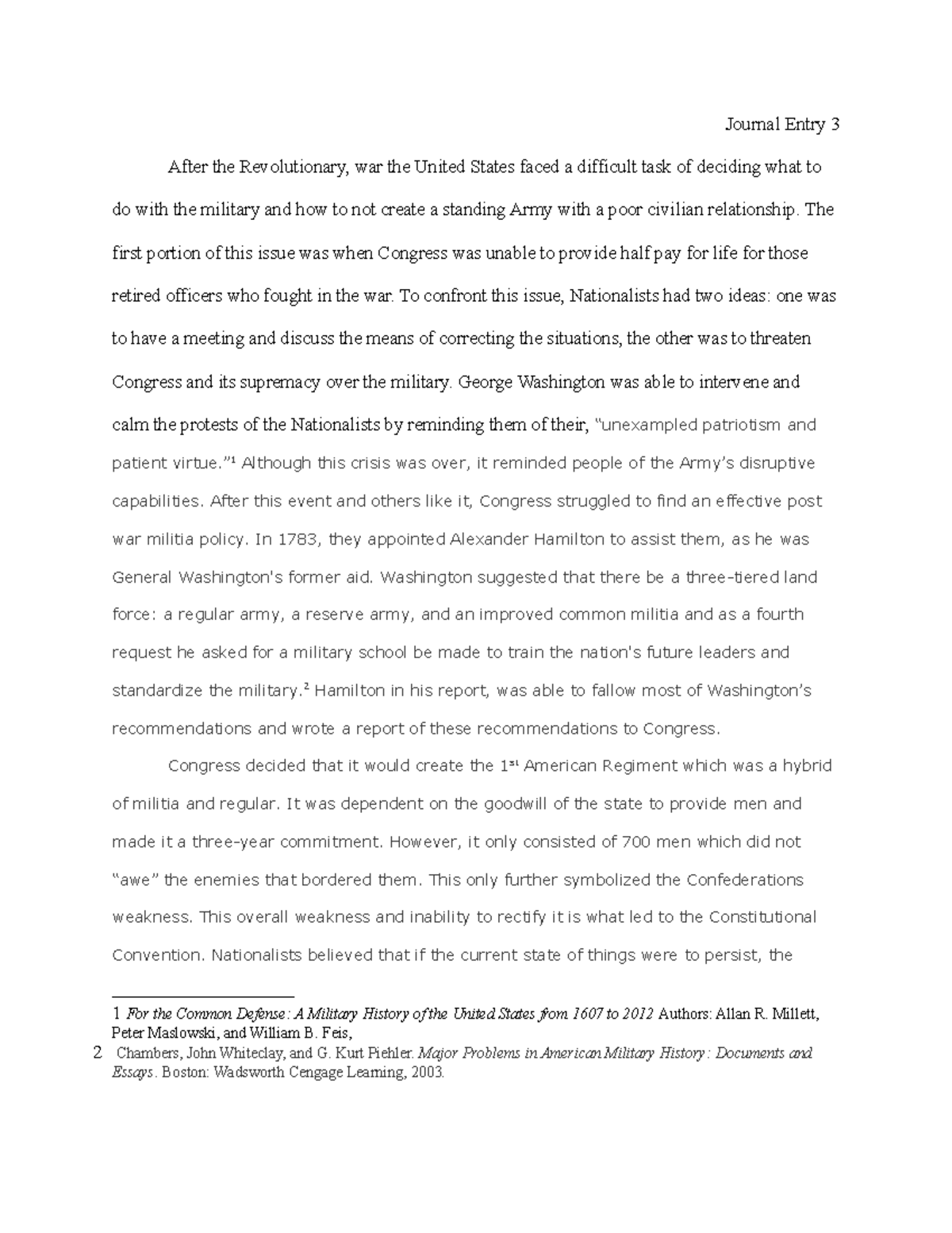 Journal entry 3 - Chapter summary for Robert Marach and Brian Sandberg ...