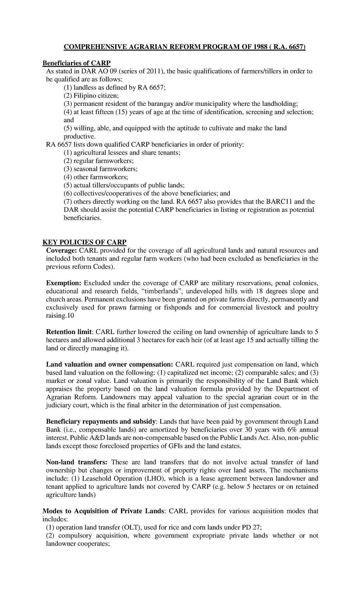 Carp-carper-narrative-report compress - COMPREHENSIVE AGRARIAN REFORM ...
