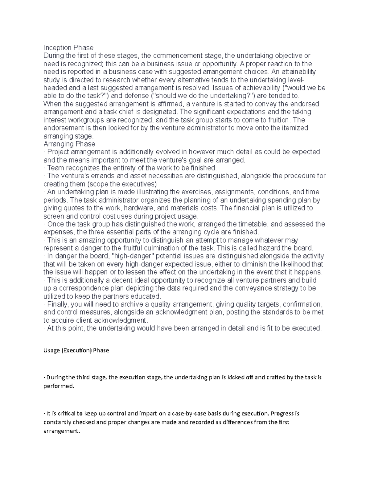 5611 Project info - Uop - Inception PhaseDuring the first of these ...