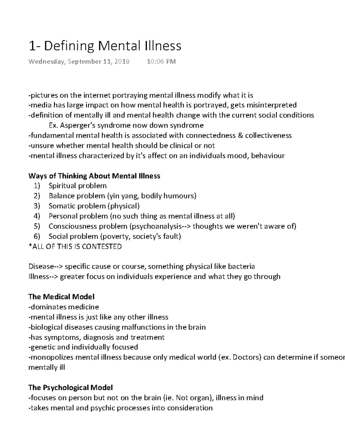 1- Defining Mental Illness - Warning: TT: undefined function: 32 -pictures on the internet - Studocu