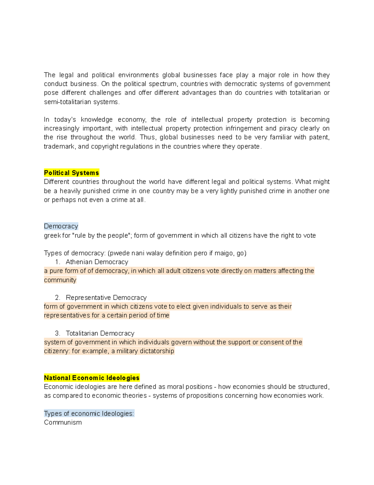 Definition of Terms on International Business and Trade - The legal and ...