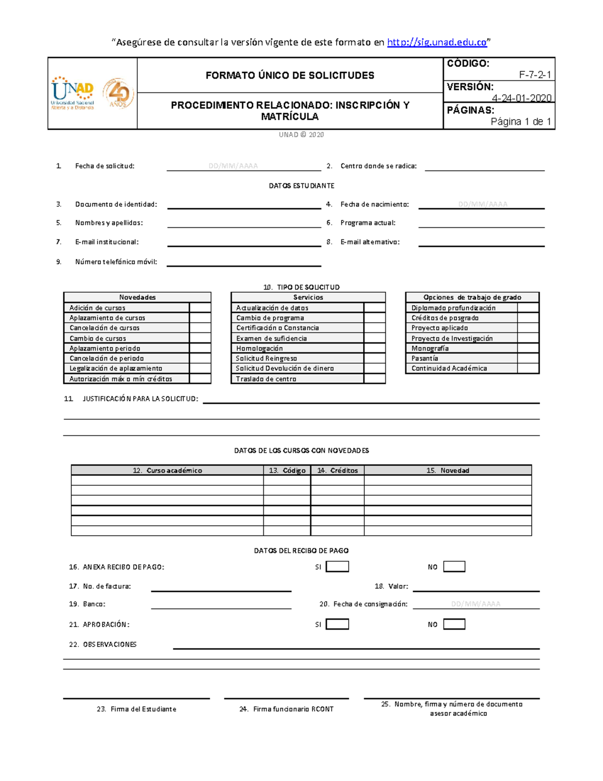 Formato FUS - Guia De trabajo y resolución - “Asegúrese de consultar la ...