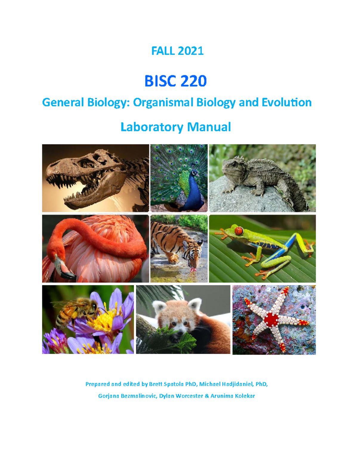 BISC 220 lab manual safety 1 - FALL 2021 BISC 220 General Biology ...
