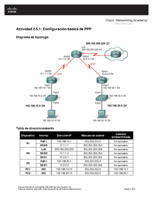 4.2.1.4 Packet Tracer - Configuring Static Frame Relay Maps Instructions - © 2014 Cisco y/o sus ...