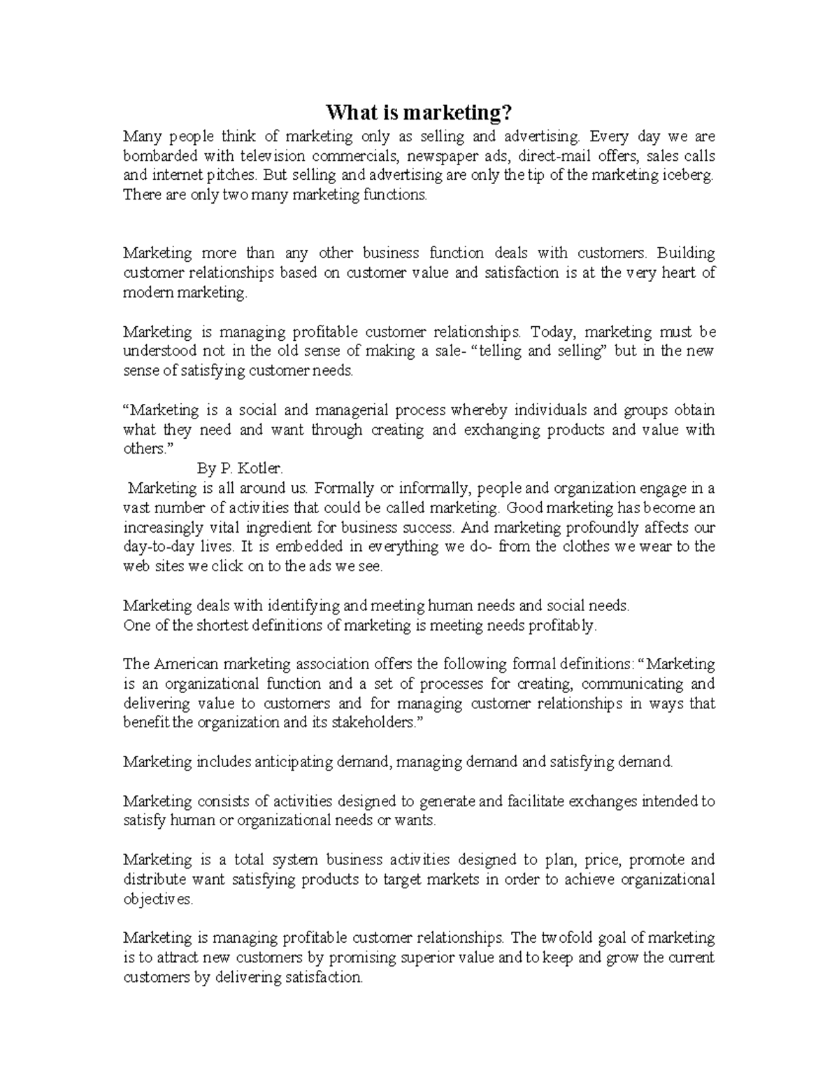 Marketing Definition, Importance and Functions - What is marketing ...