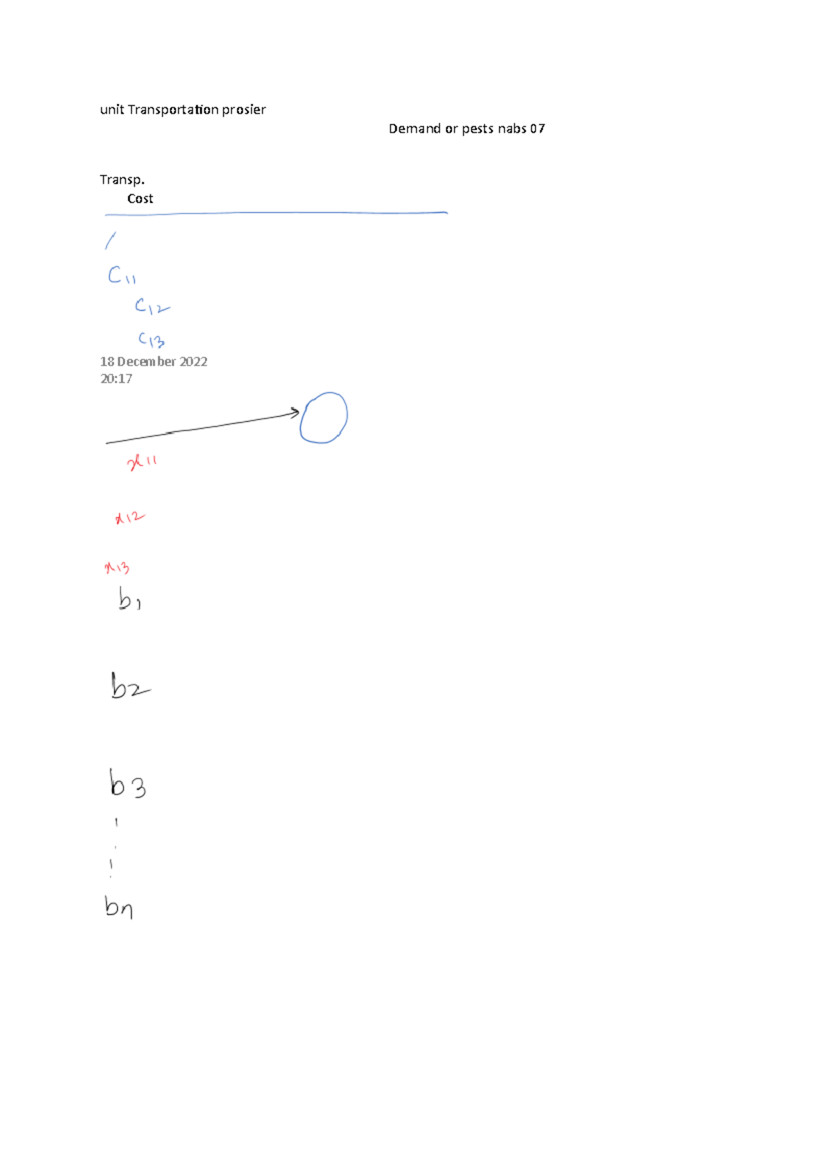 Unit Transportation prosier - unit Transportation prosier Demand or ...