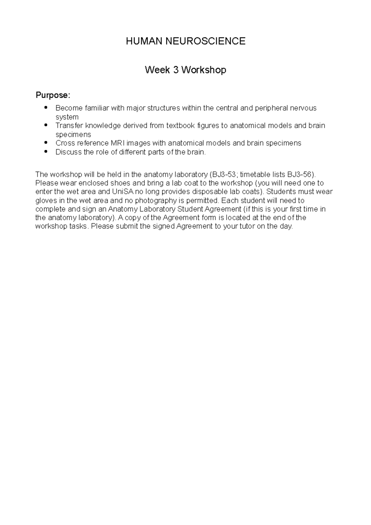 Workshop 2 - Comprehensive tutorial notes for week 2 content. - HUMAN ...