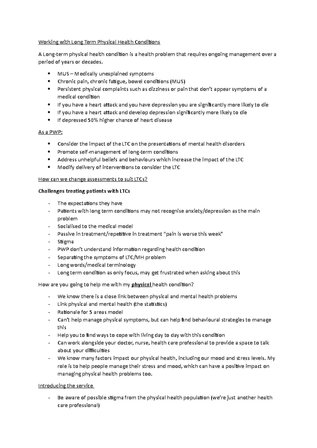Lecture 2i - Working with Long Term Physical Health Conditions ...
