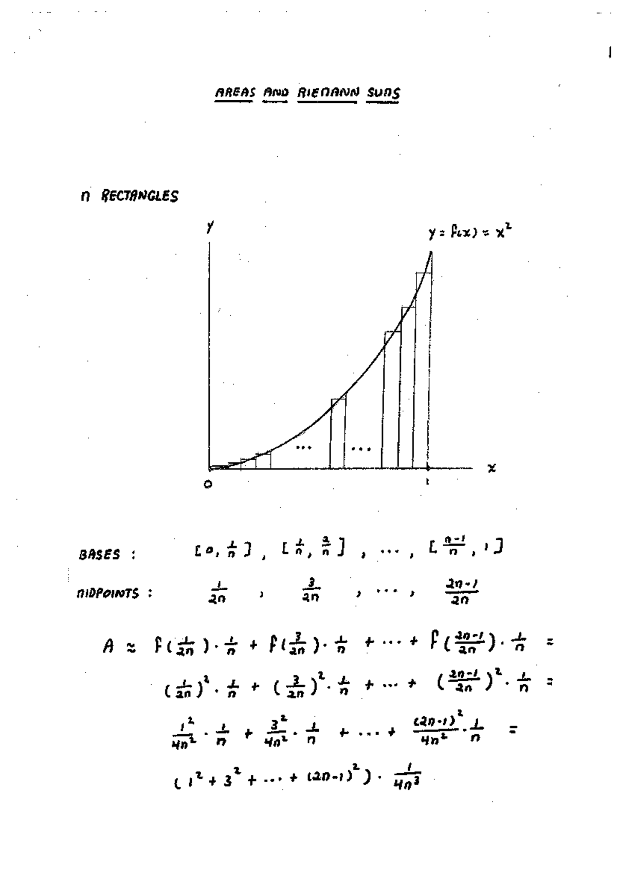 Integration - Areas and Riemann Sums - MH1100 - Studocu