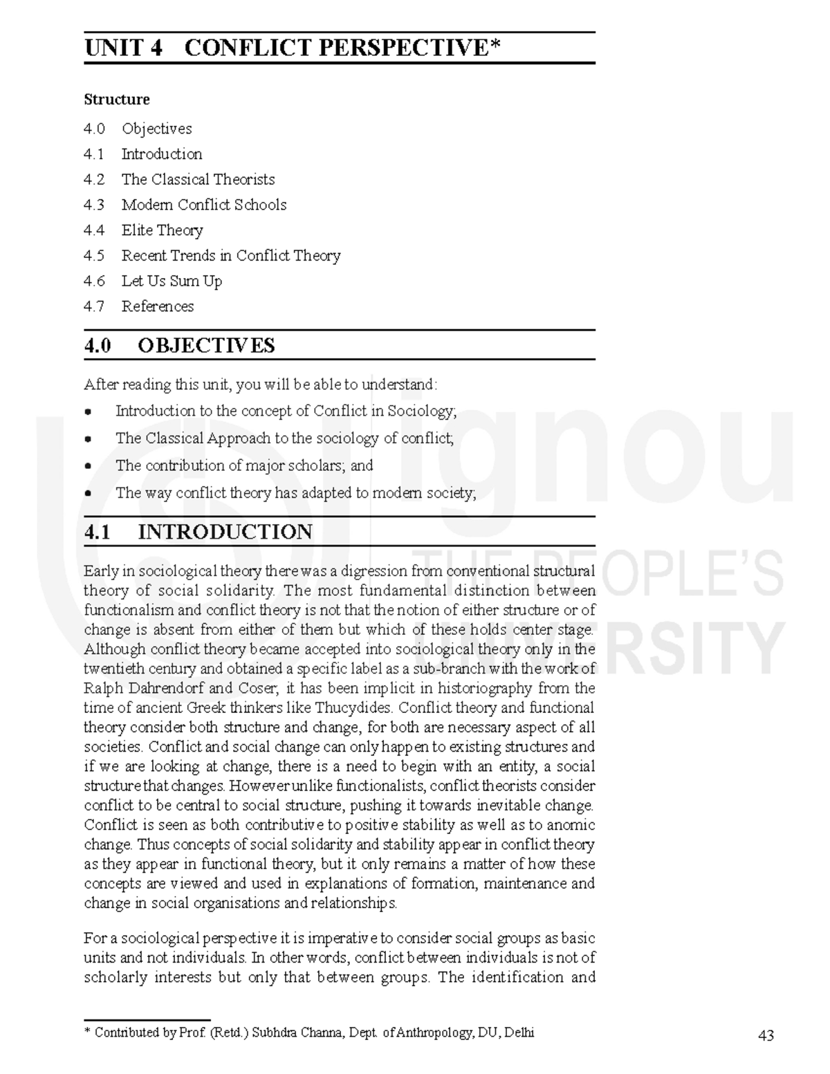 Conflict perspectives - Structuralism UNIT 4 CONFLICT PERSPECTIVE ...