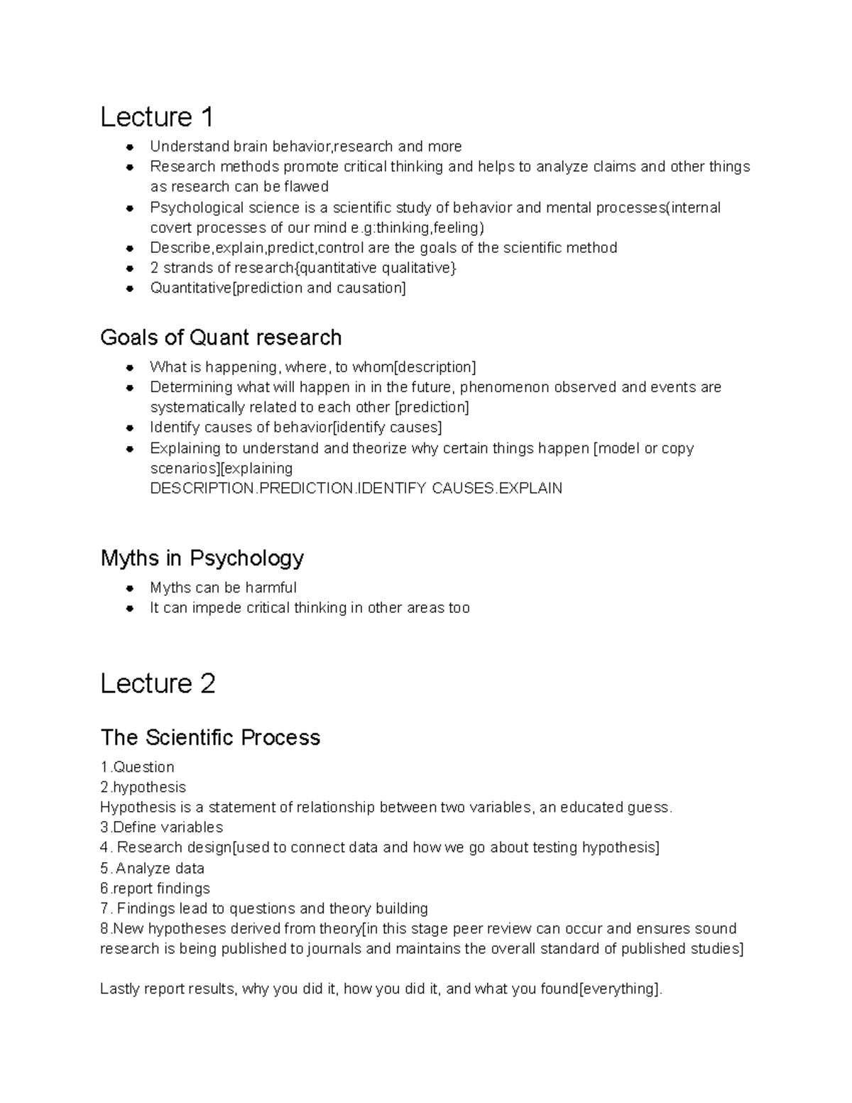 Psychology Quantitative Research Lecture Notes - Lecture 1 Understand ...