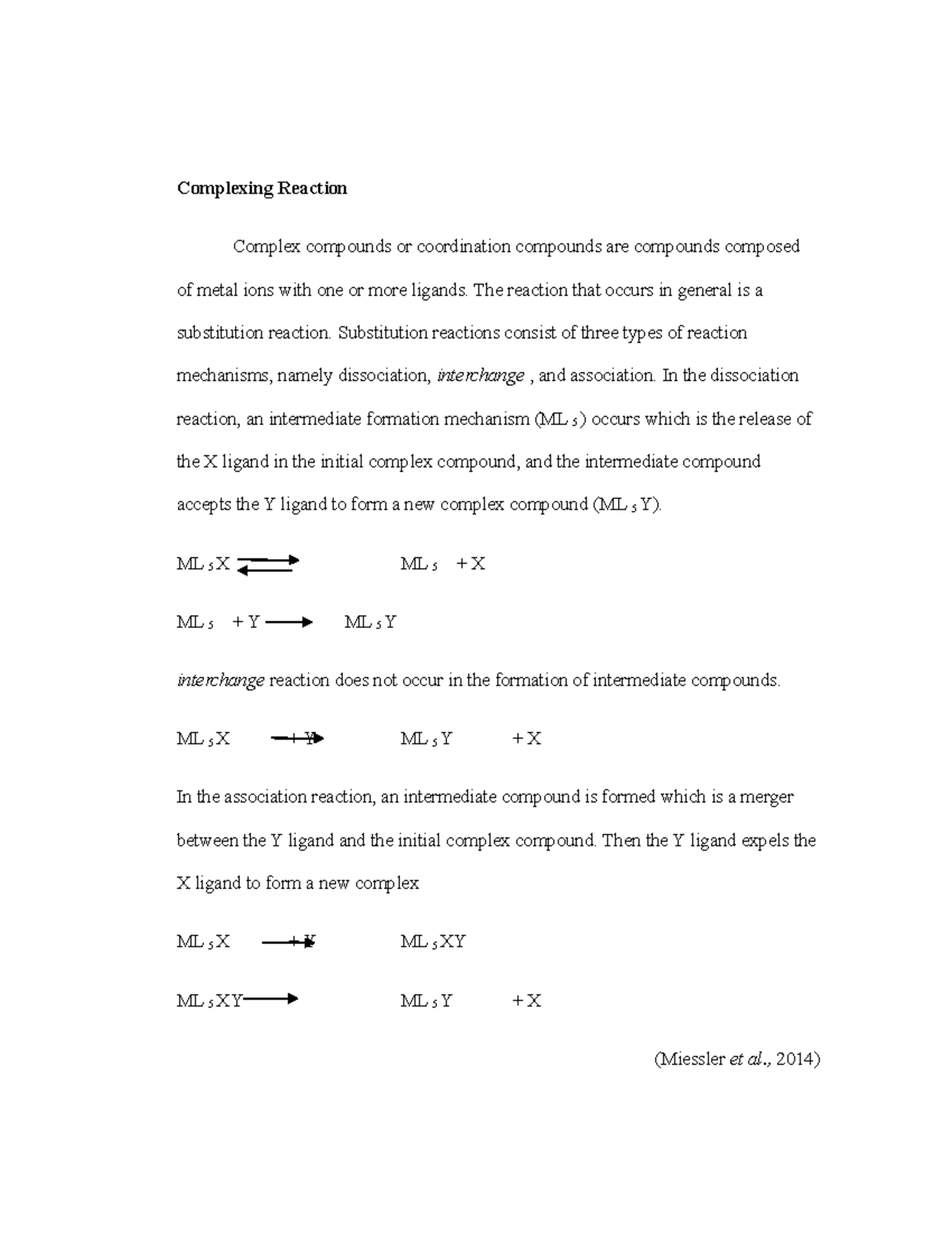 Complexity Reaction - Complexing Reaction Complex compounds or coordination compounds are ...