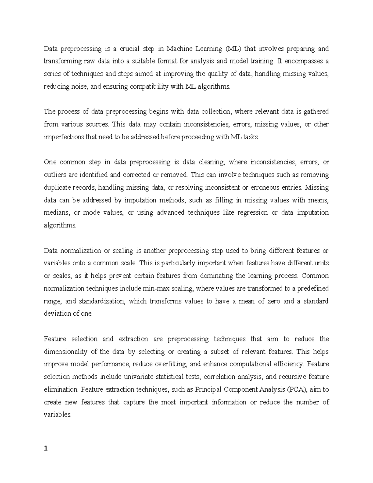 Computer Data Preprocessing Machine Learning Note Class Data Preprocessing Is A Crucial Step