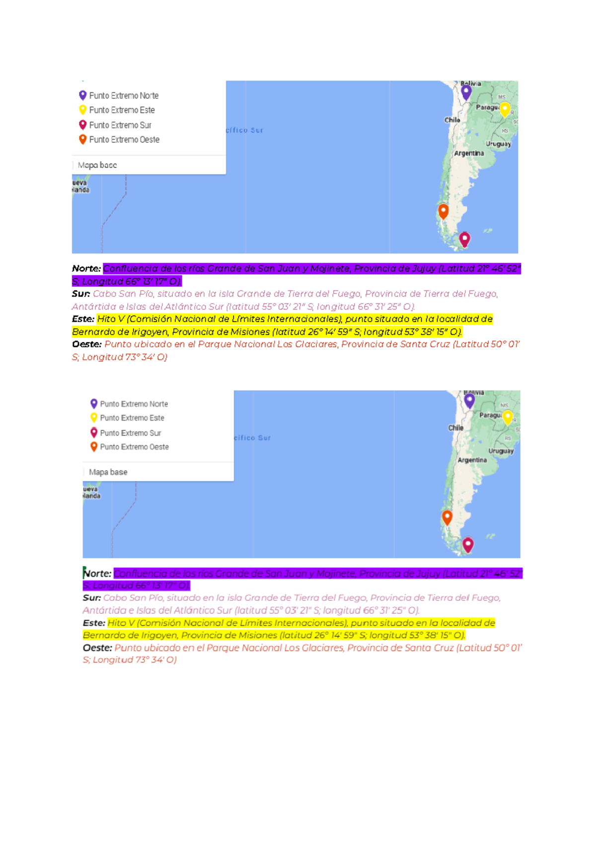 Puntos extremos Argentina - Norte: Confluencia de los ríos Grande de ...