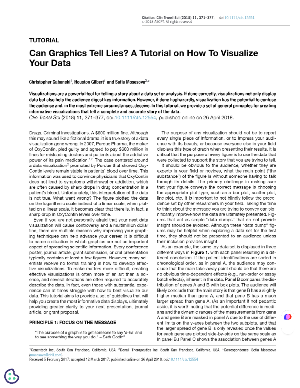 Can Graphics Tell Lies A Tutorial on How To Visualize Your Data - DATA ...