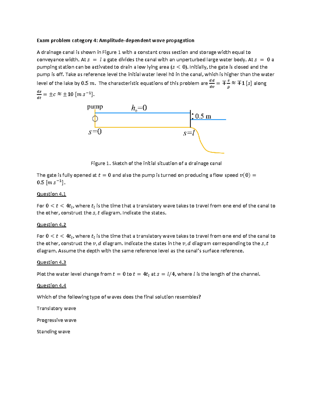 Exam Problem Amplitude Dependent Waves v2 - Exam problem category 4 ...