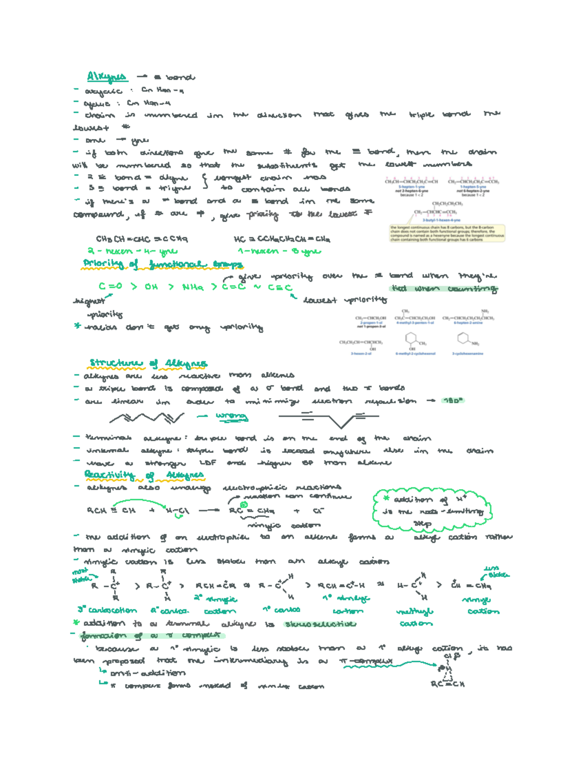 Alkynes - ceccuucuac Br Ex cuscus ananus casaaBr cu rscuscus C c ...
