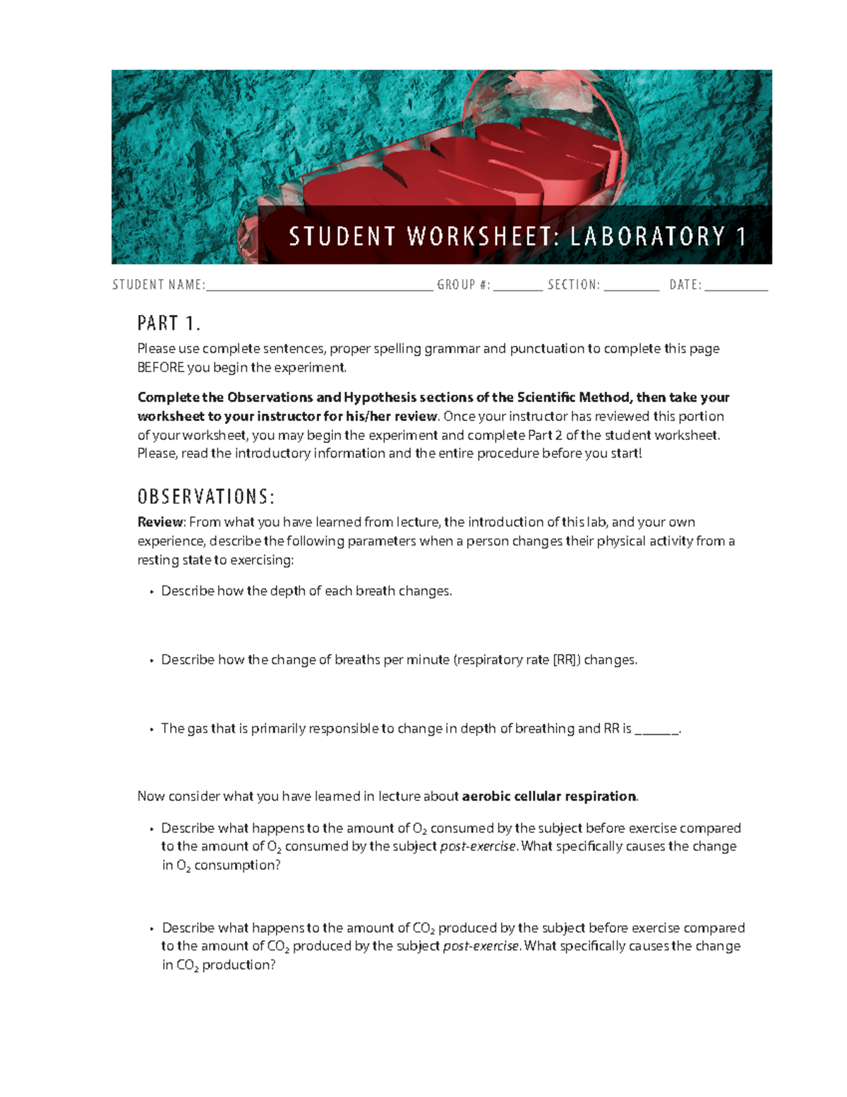 Laboratory 1-Student Worksheet - STUDENT NAME: GROUP #: SECTION: DATE ...