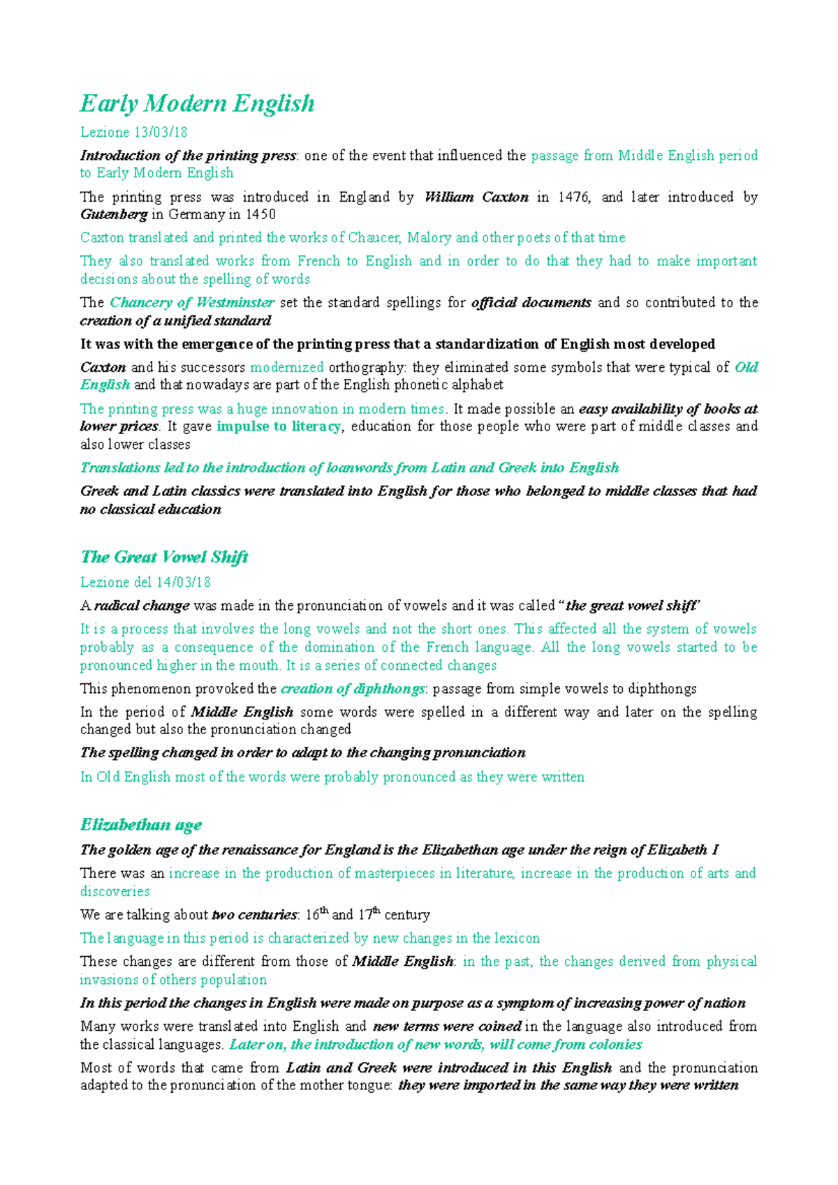 Early Modern English - ...................... - Early Modern English ...