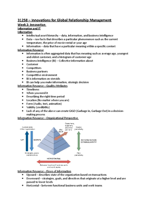 Lecture 12 - Innovations for Global Relationship Management - ... How ...