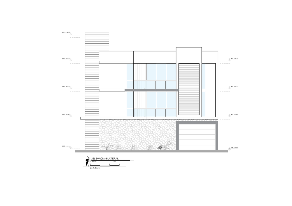 Elevacion Lateral - asdasda - arquitectura - ESCALAELEVACIÓN LATERAL 1 ...