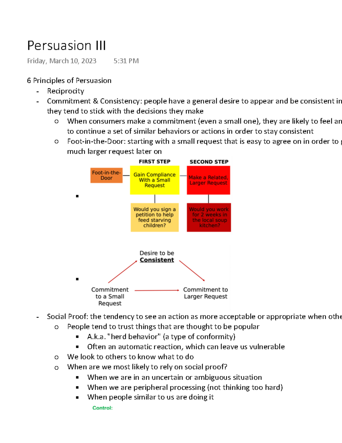 Persuasion III - MARK 4100 - SMITH - 6 Principles of Persuasion ...