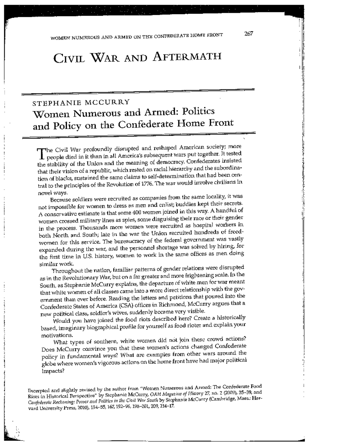 Mc Curry - Professor Wuebker - HIST 103 - Studocu