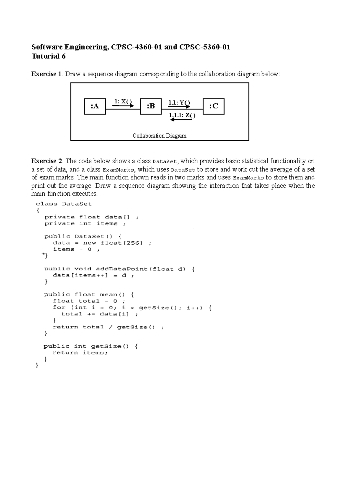 Tutorial 6 - Software Engineering, CPSC-4360-01 and CPSC-5360-01 ...