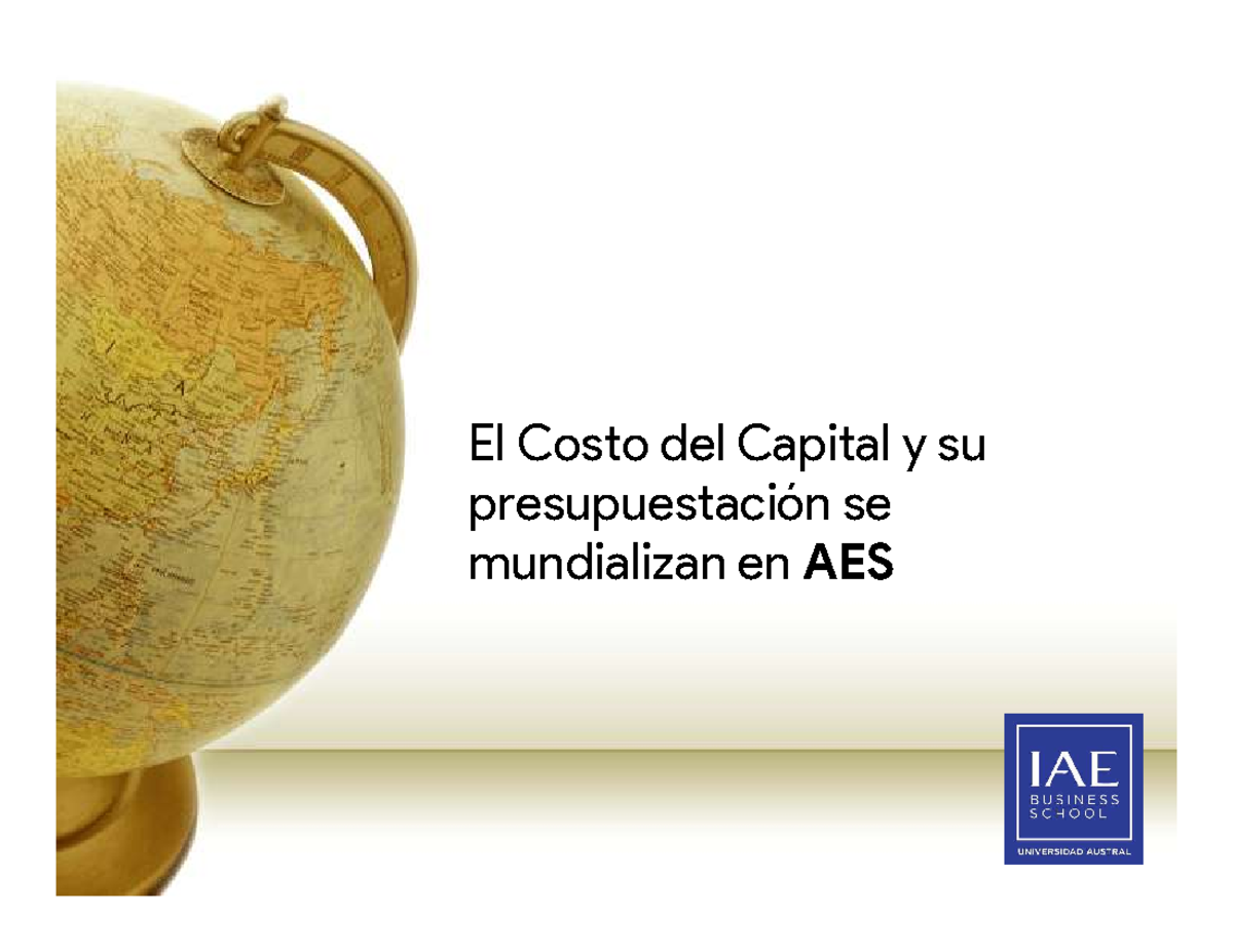 AES%20-%20Suplemento%20Campus - El Costo del Capital y su ...