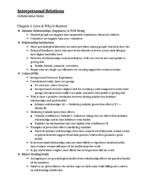 Chat 1: Love and Why it Matters - Dr. Jody Davis Ch 1 LOVE AND WHY IT ...