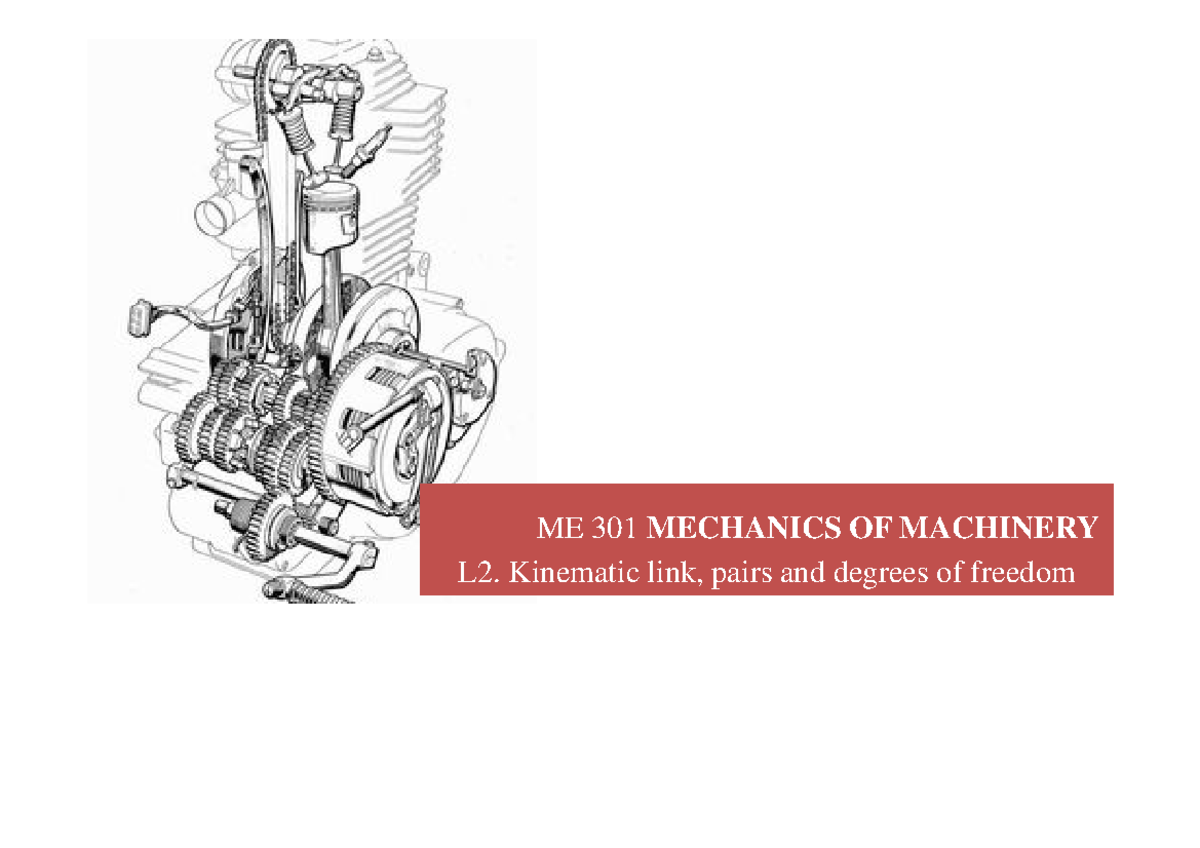 Kinematic link - Mechanics of machinery - Anoop. M. S Sree Chitra ...