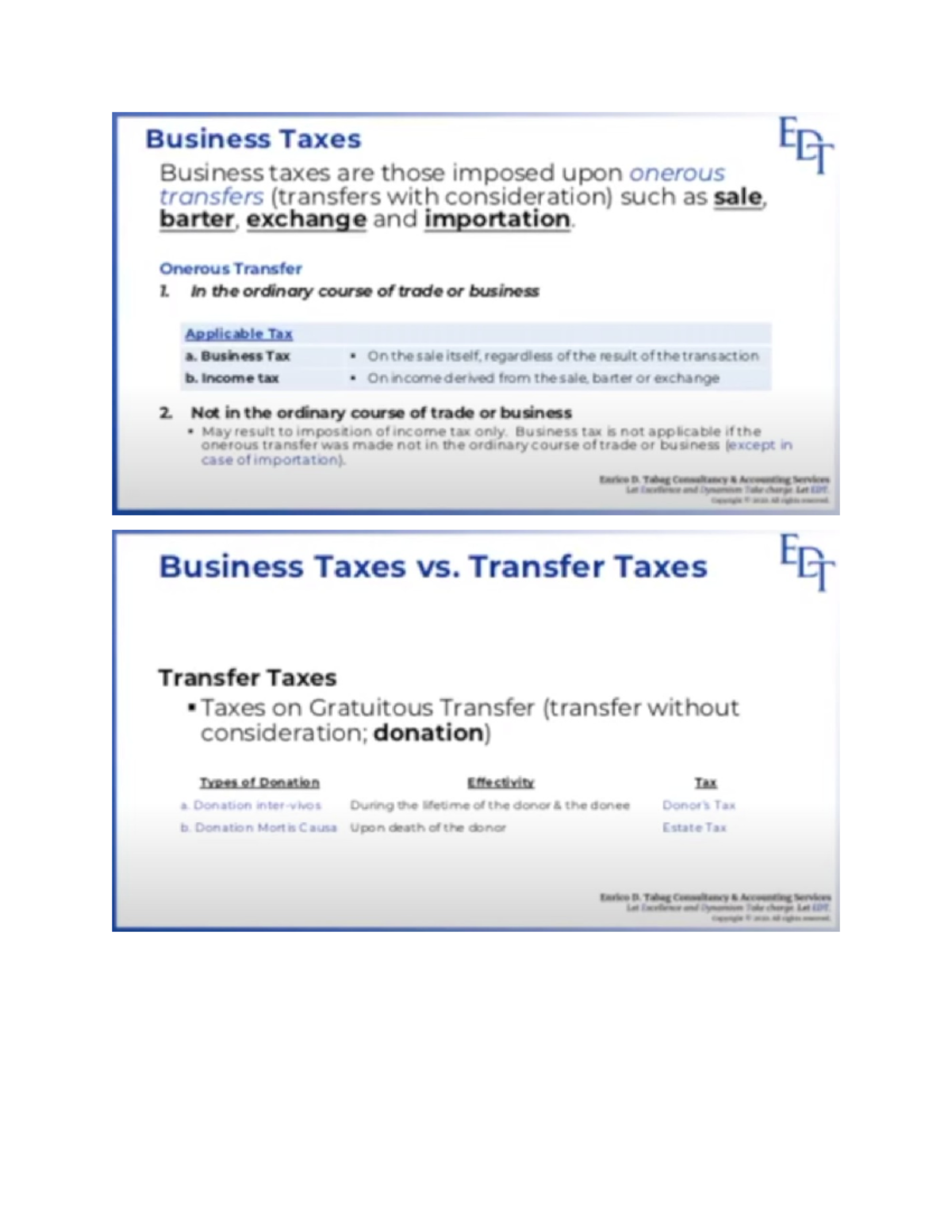 Intro to Business Tax - 123 - Accountancy - Studocu